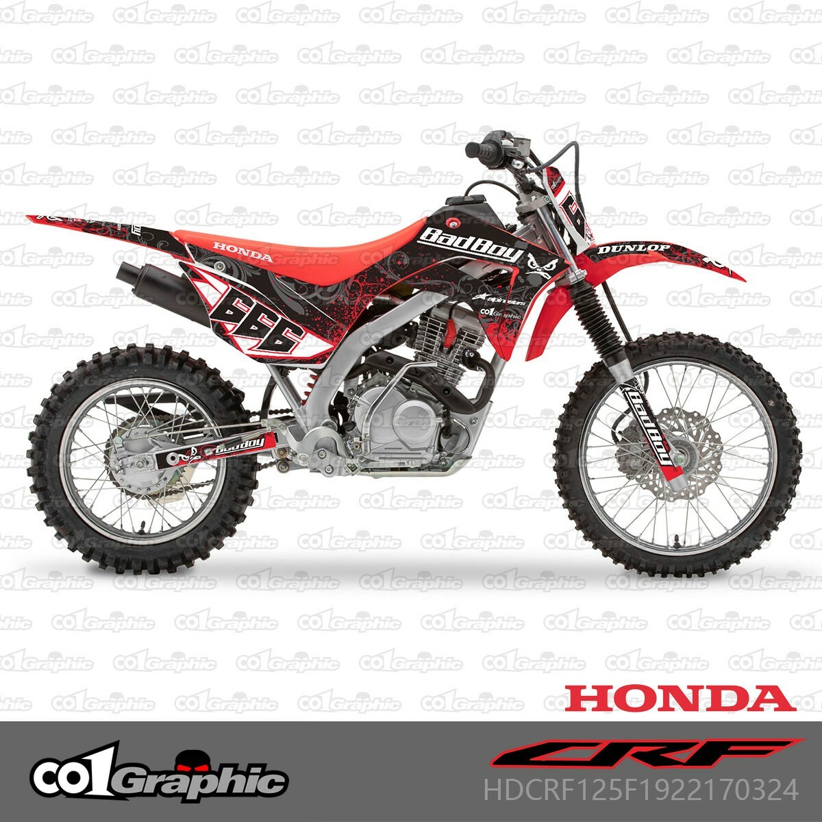 GRAPHICS DECALS STICKERS FULL KIT FOR HONDA CRF125F 2019-2023 | eBay