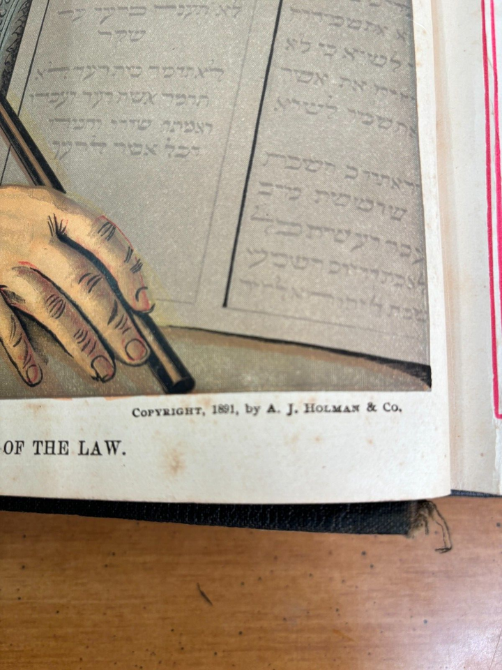 Antique 1891 Holy Bible - Self-Pronouncing Large Family Hardcover - A.J ...