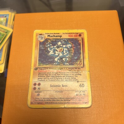Pokémon Machamp Base Set 8/102 Holo 1st Edition Rare TCG Card | eBay