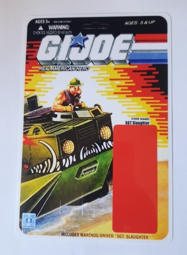 REPRO Reproduction GI JOE CUSTOM 88 SGT SLAUGHTER Plastic CARDBACK Fig ...