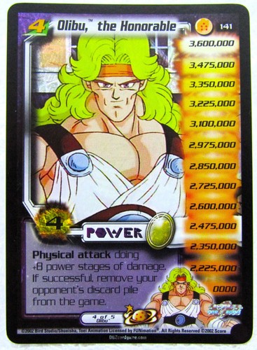 2002 Score Unlimited Dragon Ball Z DBZ CCG TCG Olibu, the Honorable ...