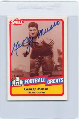 1989 Swell Football Greats 117 George Musso Signed Auto *K6176 | eBay