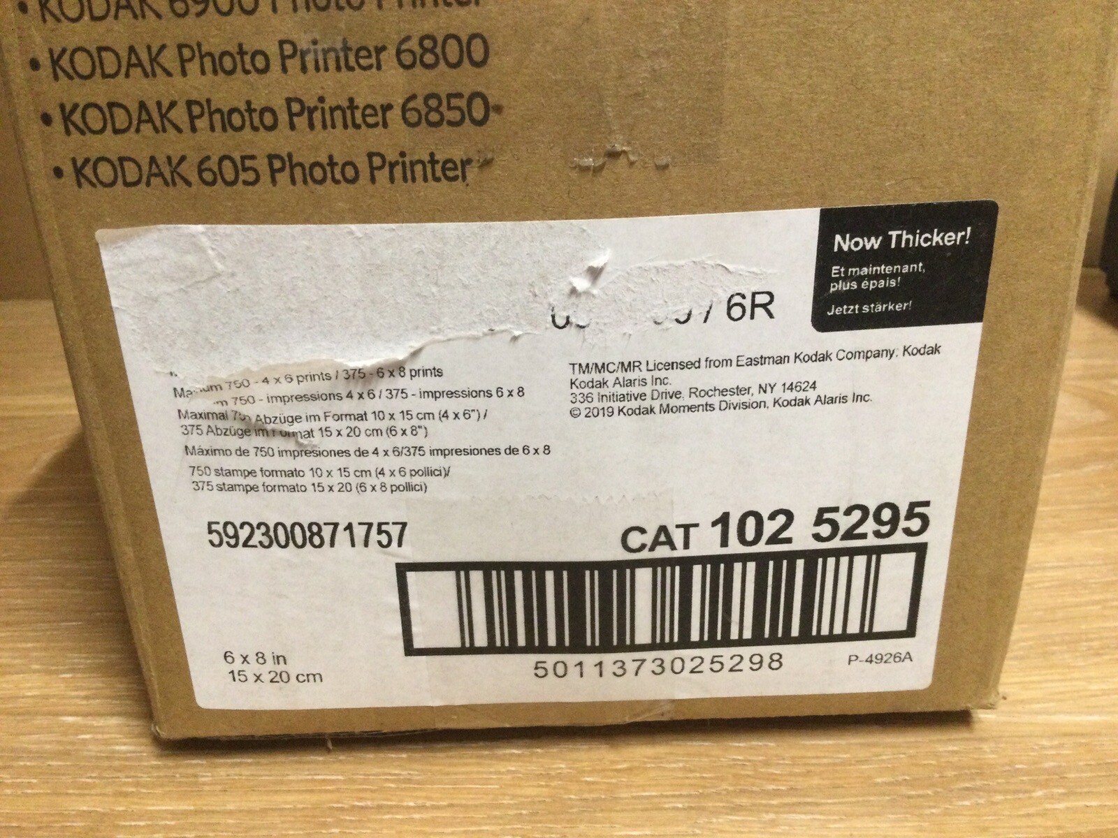 NEW Kodak 6R Media Print Kit with Ribbon & Paper for 6800, 6850, 6900 ...