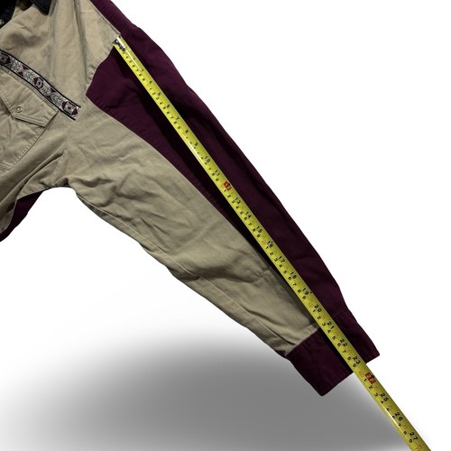 Vintage Wranger Western Wear Shirt Mens Size XL Red Beige Aztec ...