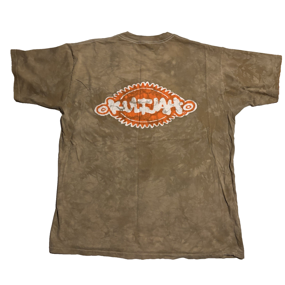 RARE Vintage 90s Kultjah Single Stitch Hand Print Graphic Crazy Fade ...