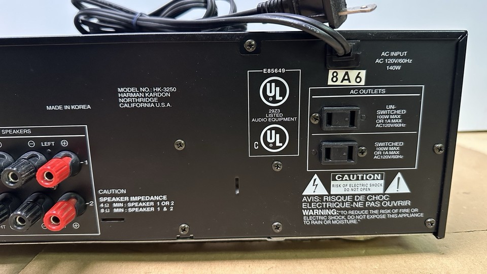 Harman Kardon HK 3250 AM FM Stereo Receiver Amplifier Tape Monitor ...