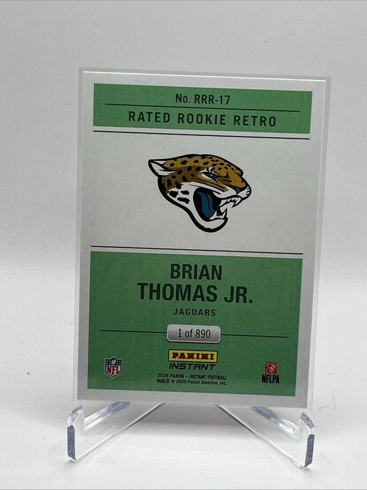 BRIAN THOMAS JR. 2024 Panini Instant RC NFL RATED ROOKIE RETRO JAGUARS ...