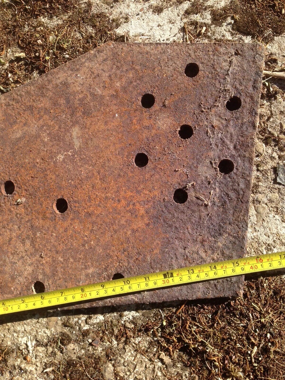Drilled Multiple Hole Steel Plates x4 | eBay UK