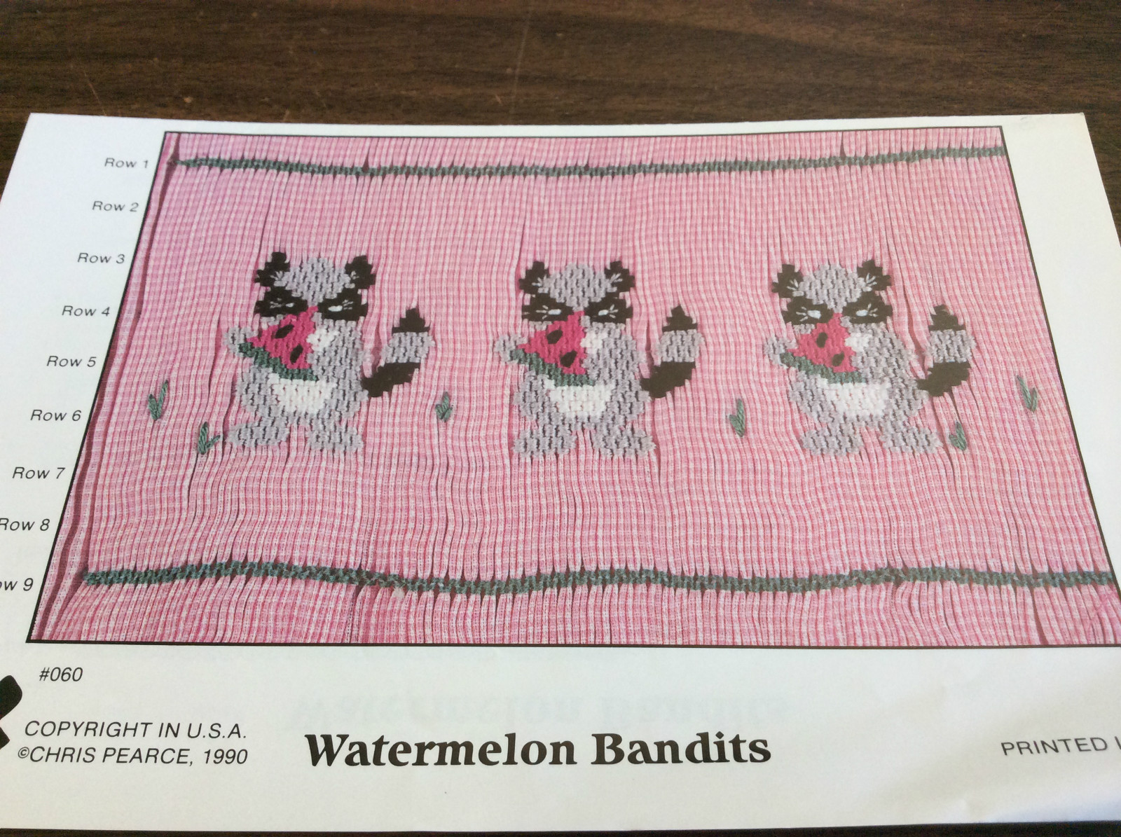 FANCY STITCHES SMOCKING PLATE # 060 WATERMELON BANDITS | eBay