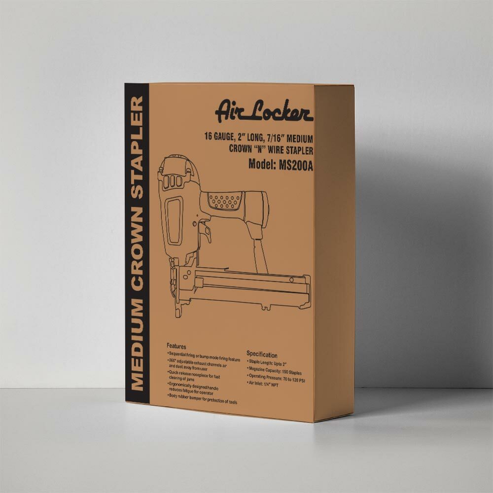 16 Gauge "N" Wire 2" Long Medium 7/16" Crown Stapler - MS200A | eBay