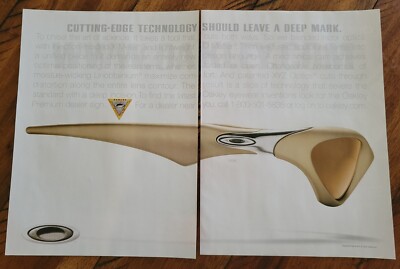 2002 VINTAGE 2 PAGE PRINT AD - OAKLEY SCAR - OAKLEY GLASSES AD ONLY | eBay