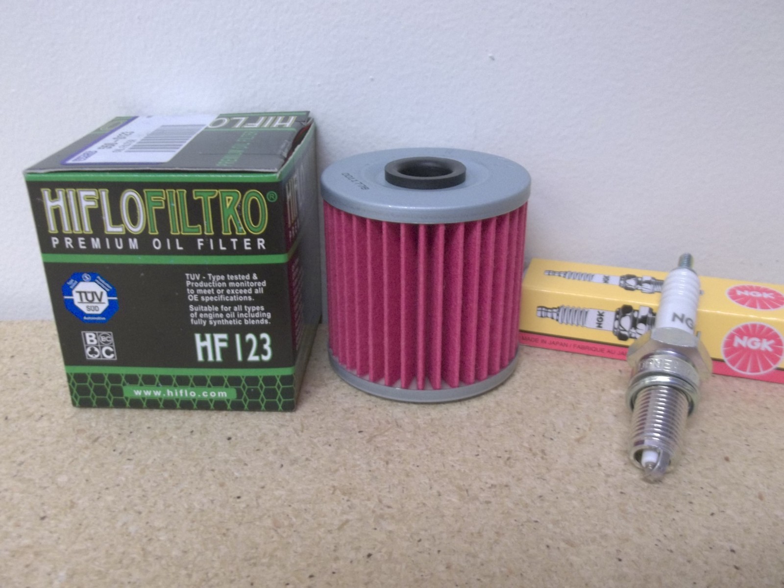 Tune up Kit NGK Spark Plug OE Air Oil Filter Kawasaki KL250 KLR250 KL ...