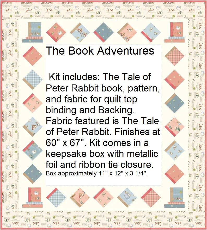The Tale of Peter Rabbit quilt kit includes backing & book Riley Blake ...