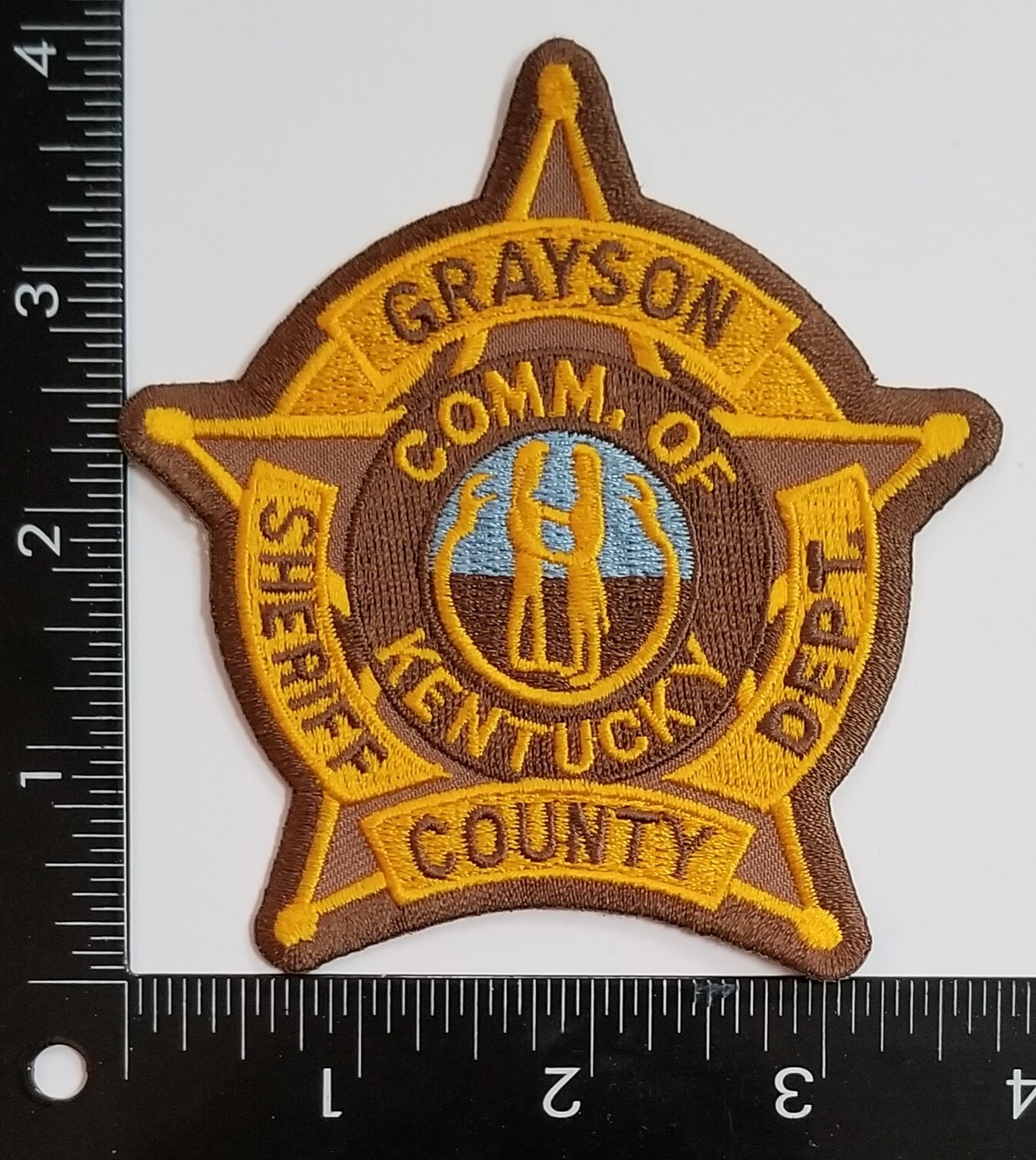 GRAYSON COUNTY KENTUCKY KY DEPUTY SHERIFFS SHERIFF EMBROIDERED CLOTH ...