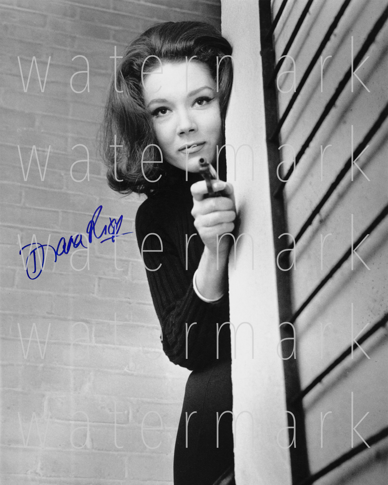 Diana Rigg The Avengers signed 8X10 inch print photo picture poster ...
