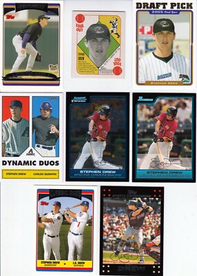 Huge 45 STEPHEN DREW different cards lot RC 2005 - 2015 Diamondbacks ...