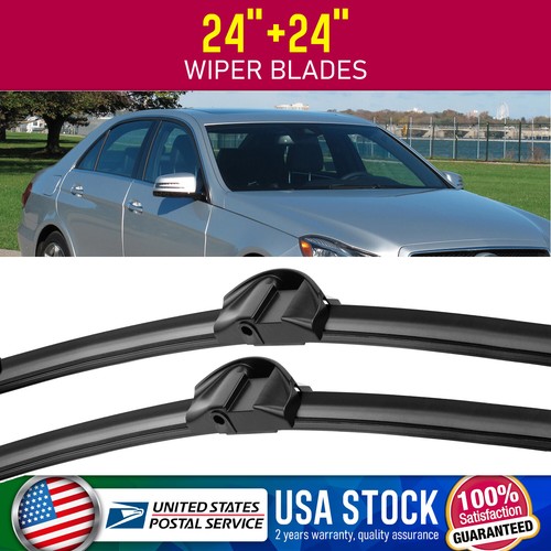 All Season 24''+24''Side lock Soft Rubber Wiper Windshield Rain Blade ...