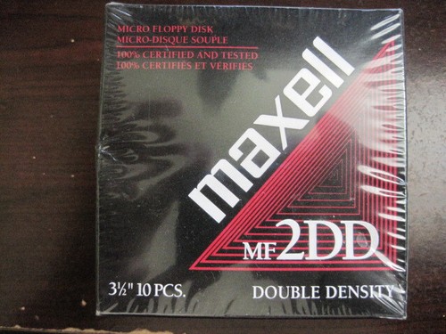 Maxell MF-2DD 3-1/2" Diskettes 10 pak Double Density - New Sealed Box ...