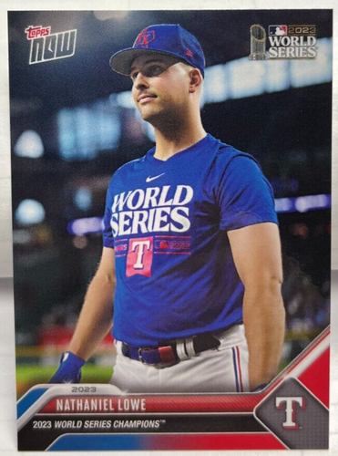 Nathaniel Lowe 2023 Topps Now MLB World Séries Champions Équipe Couleur ...
