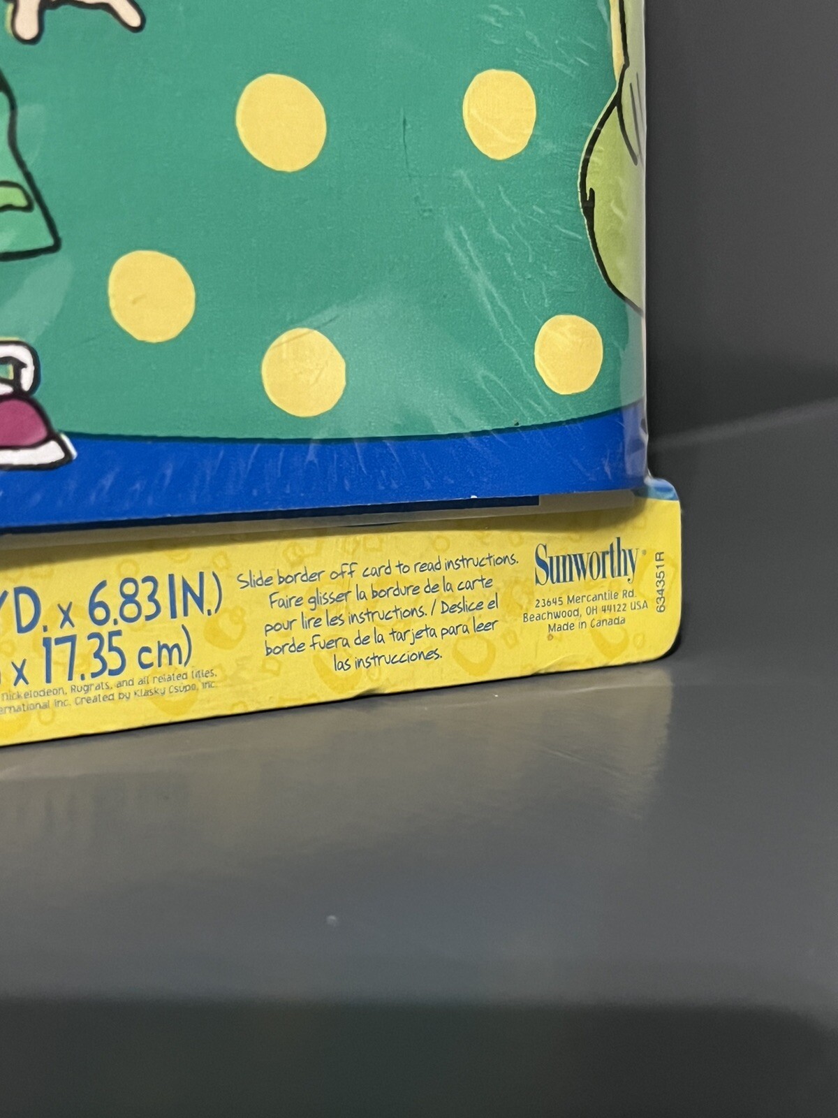 VTG Rugrats Self Stick Removable Border Sticker Nickelodeon 5 Yards ...