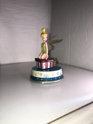 Vintage Disney Tinker Bell Rotating Music Box Gemmy Industries Made in ...
