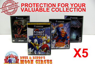 5X NINTENDO GAMECUBE CIB GAMES - CLEAR PLASTIC PROTECTIVE BOX ...