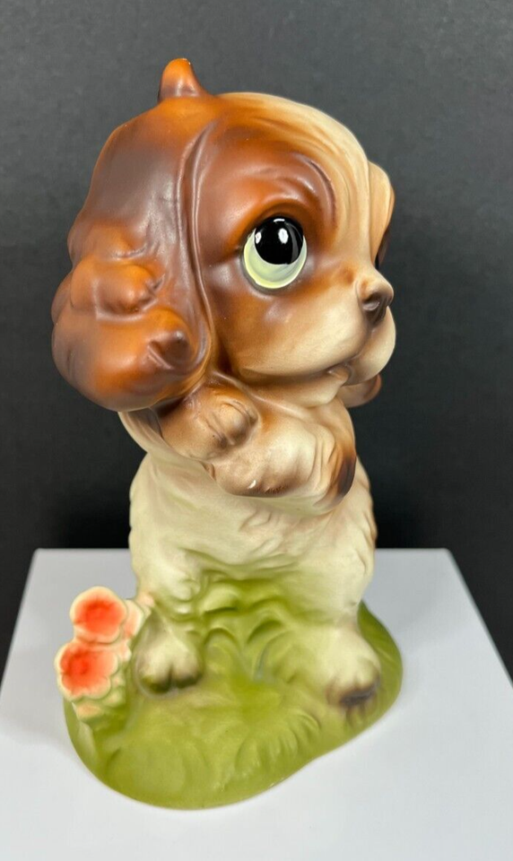 Vintage Brown & Cream Puppy Dog Ceramic Figurine - SO CUTE!! 🐶 | eBay