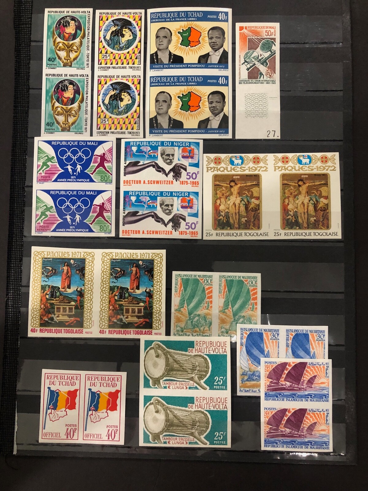 French Colonies African states selection of mnh impert stamps and sets ...