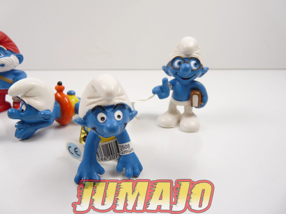 FIG104 lot de 5 figurines PVC Schleich Schtroumpf puffi schlump smurf ...