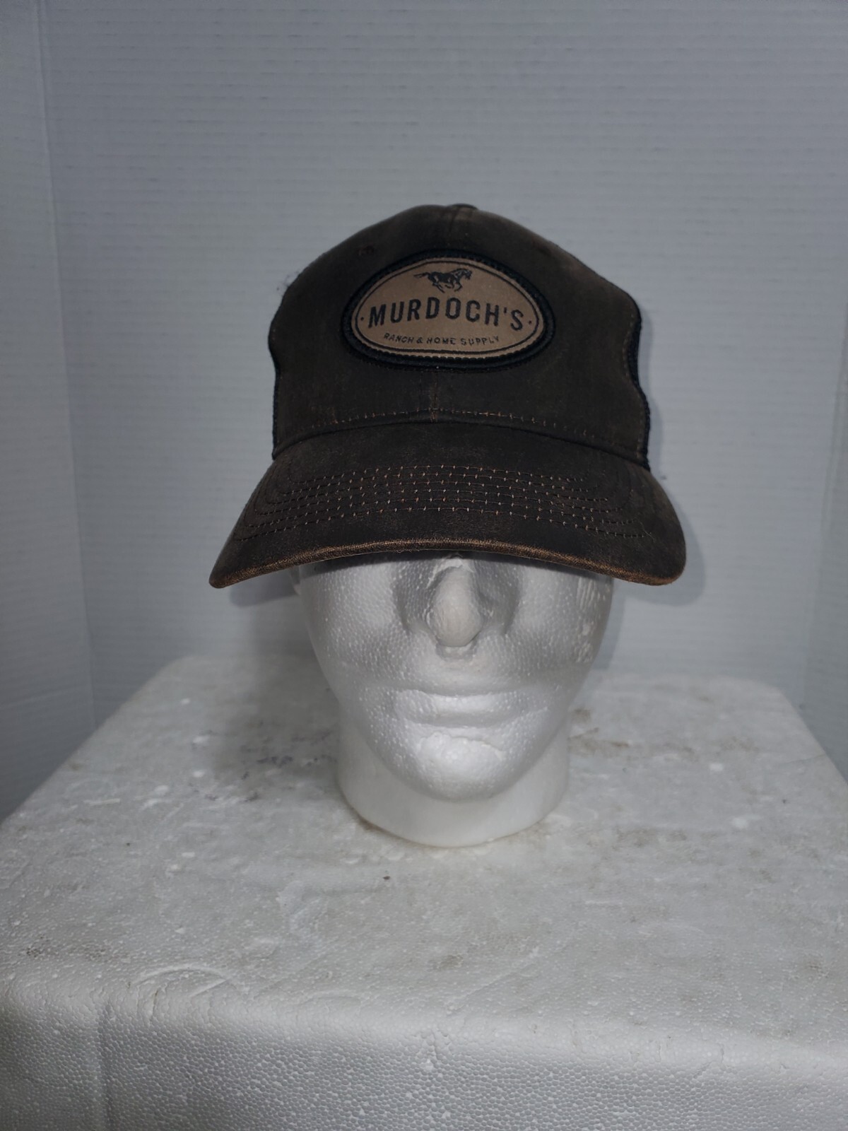Murdoch's Ranch & Home Supply Faux Leather Trucker Cap Hat Black Mesh ...