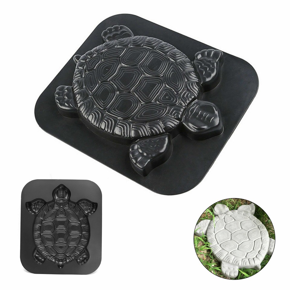 Turtle Concrete Plaster Mold Stepping Stone Cement Mould Garden ...