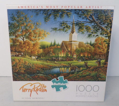 1000 Piece Terry Redlin Puzzle Sunday Morning Buffalo Games Complete ...