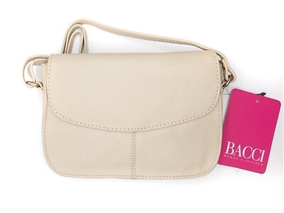 Bacci Genuine Leather Small Cross-Body Bag, Sand | eBay