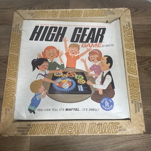 VTG 1962 HIGH GEAR GAME Mattel Mechanical Maneuver Board Game Toy w ...