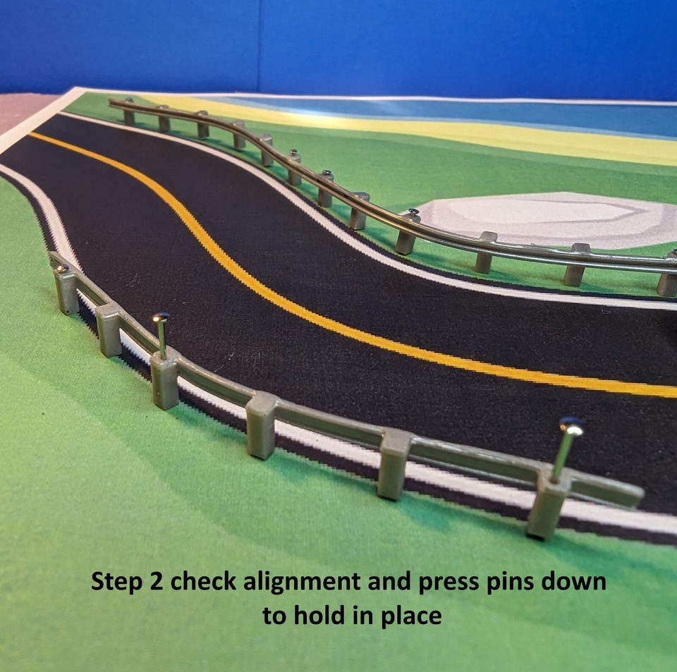 N Scale Road Guardrail 25 inches, Easy to Install (New Longer design ...