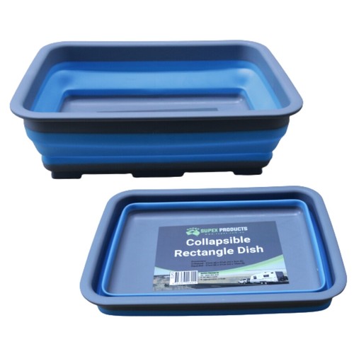 Collapsible Silicone Tub Sink Rectangle Wash Bowl for Camping Caravan ...