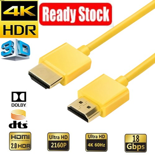 Slim HDMI 2.0 cable 4K 60Hz Short HDMI cable for PS5 Xbox series X/S ...