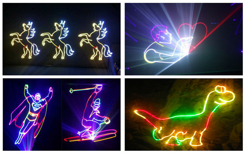 1.5W ILDA SD card RGB 3D laser effect animation pattern laser stage ...