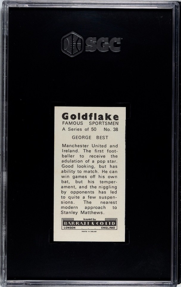 1971 Barratt & Co GEORGE BEST Goldflake Famous Sportsmen SGC 7 NM card ...