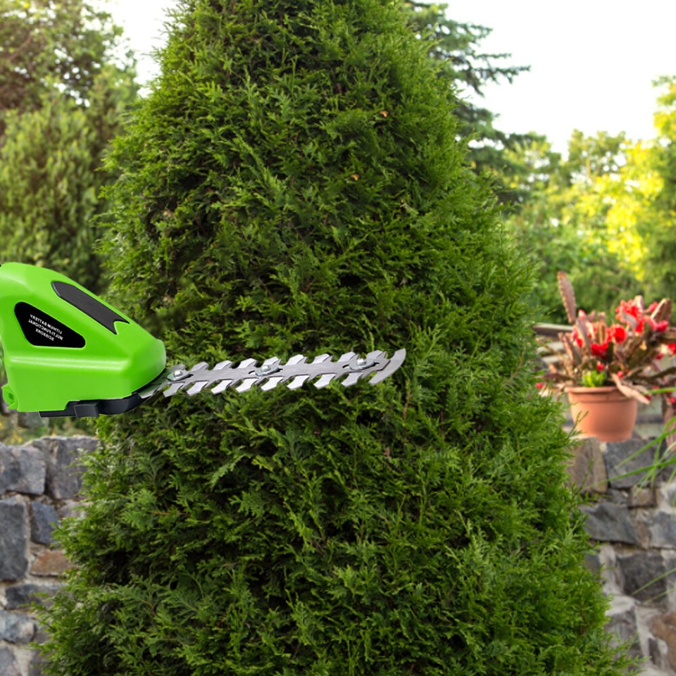 2 In 1 Electric Hedge Trimmer Portable Grass Trimmer 3.6V Cordless ...