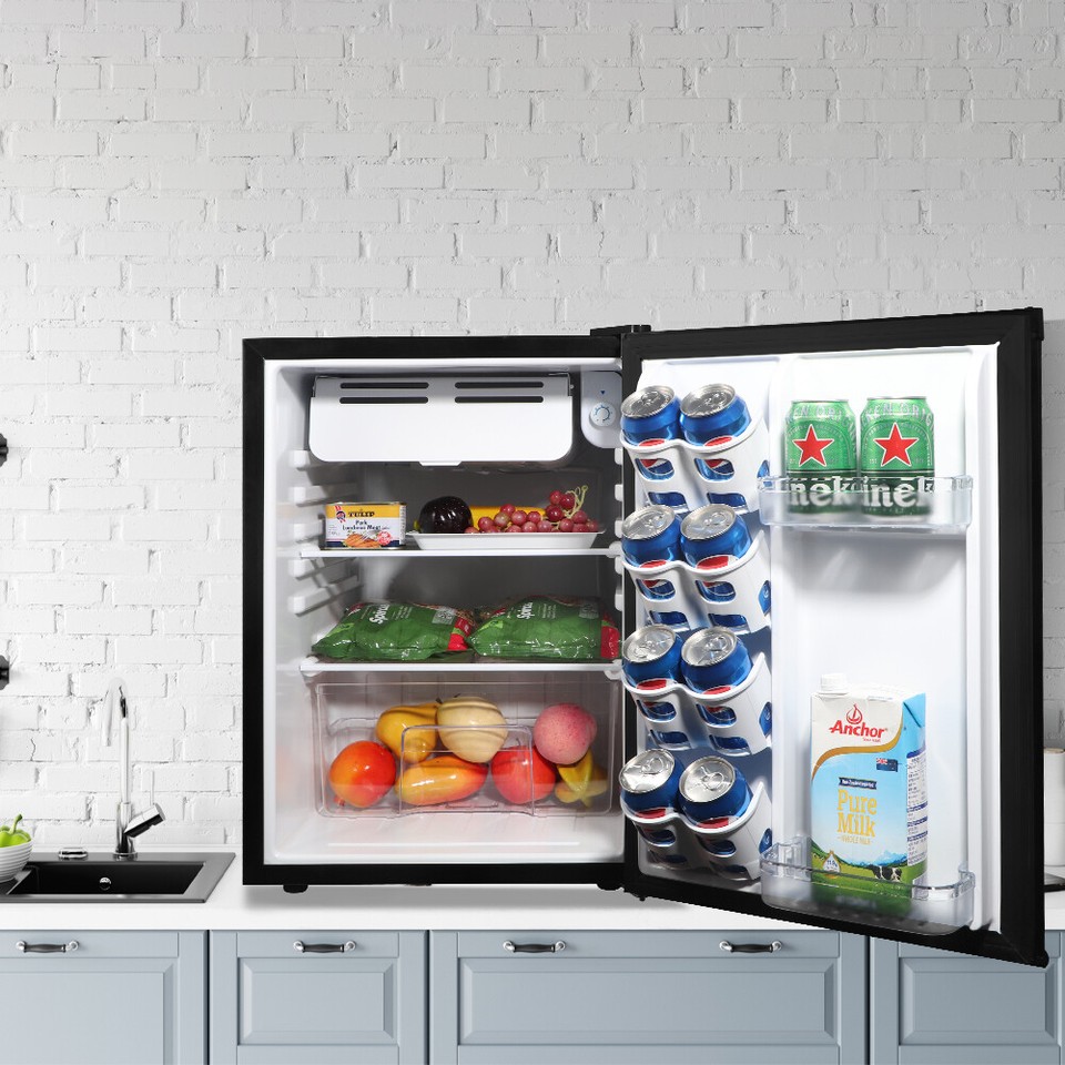 Panana 70 L Small Black Mini Deep Fridge Compact Huge Savings Table Top ...