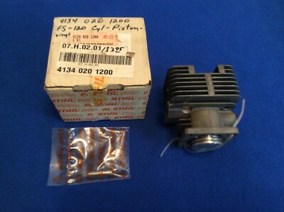 Stihl # 4134 020 1200 Piston & Cylinder Kit * OEM GENUINE * Fits FS-120 ...
