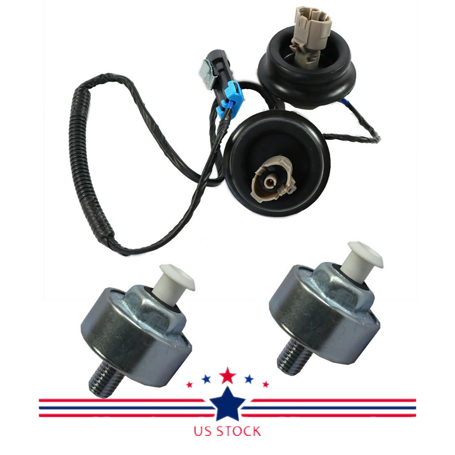 2 Knock Sensors w/Harness Kit For Chevy Silverado 1500 GMC Sierra ...