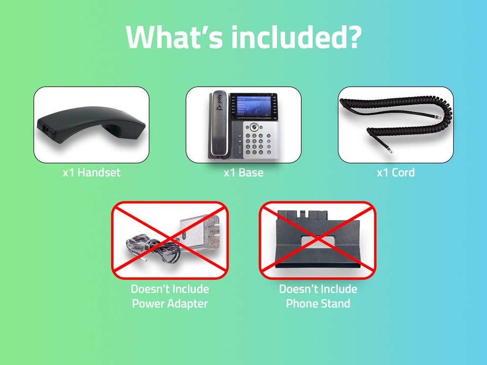 Poly Edge E550 IP Business Office Desk Phone 5" Color Display Wi-Fi ...