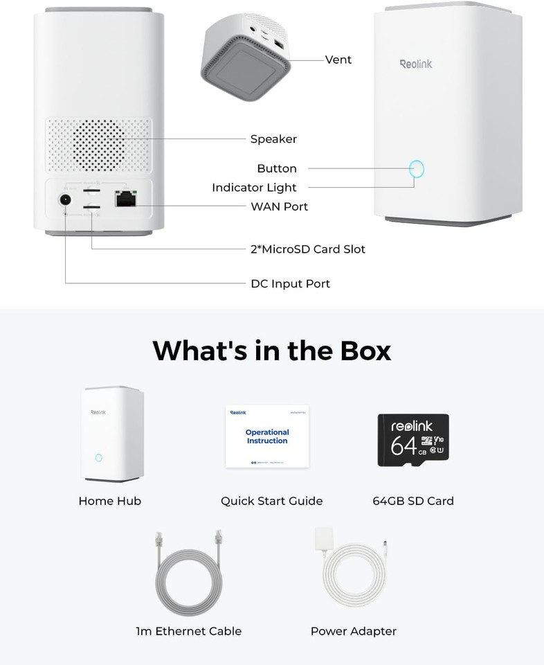 Reolink Home Hub Security Camera System, Local Expandable Storage Up to ...