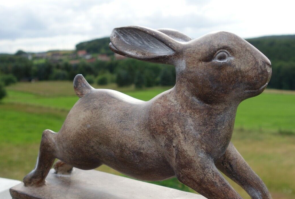 Shabby Hase Wippe Deko Figur Polyresin 21x25x8cm Retro Antik Look NEU ...