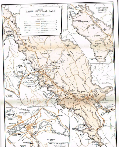 Canada Banff Jasper National Parks Travel Brochure Photos Maps 1950's ...