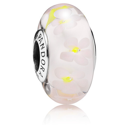 AUTHENTIC PANDORA FIELD OF DAISIES MURANO GLASS CHARM #791623 BRAND NEW ...