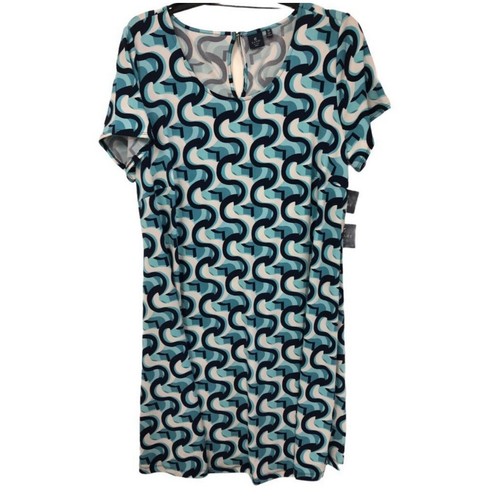 NWT KAARI DRESS SZ 1X BLUE SWIRLS | eBay