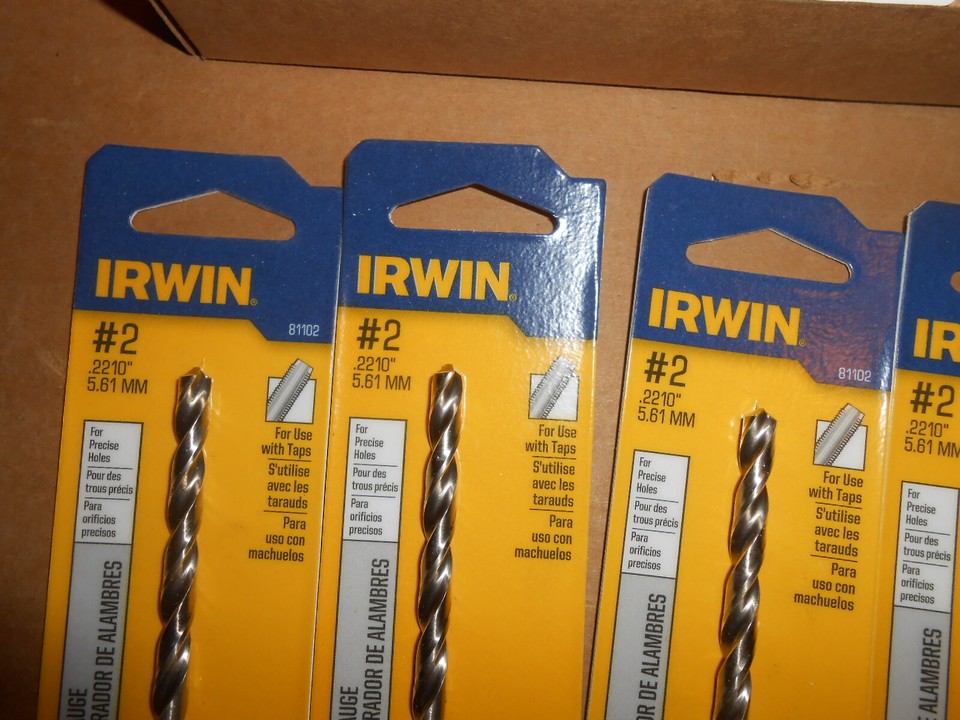 Irwin Hanson Wire Gauge Drill Bits. #2, 6, 13, 14, 15, 18,21, 22, 23 ...